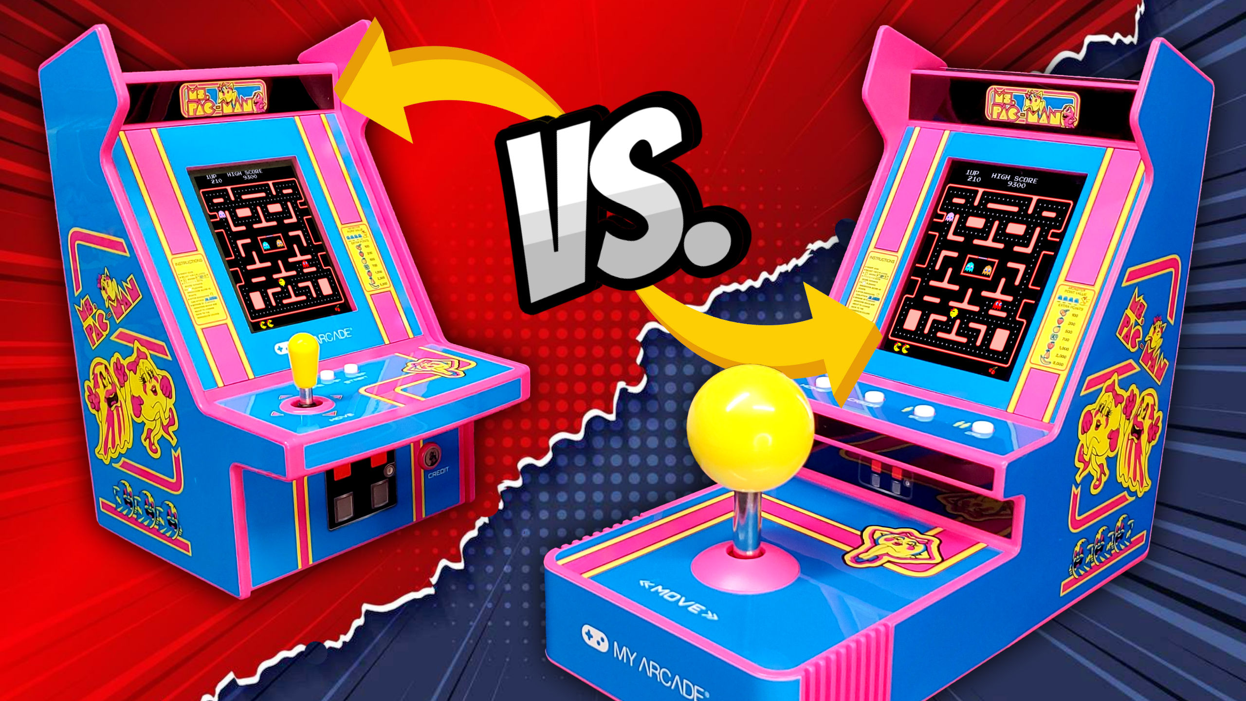 COMPARISON: 2024 Ms. Pac-Man Joystick Player vs. 2023 Ms. Pac-Man Micro ...